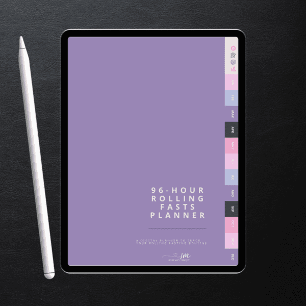 Digital Planner for Rolling 96-Hour Fasting | Weight Loss Tracker ...